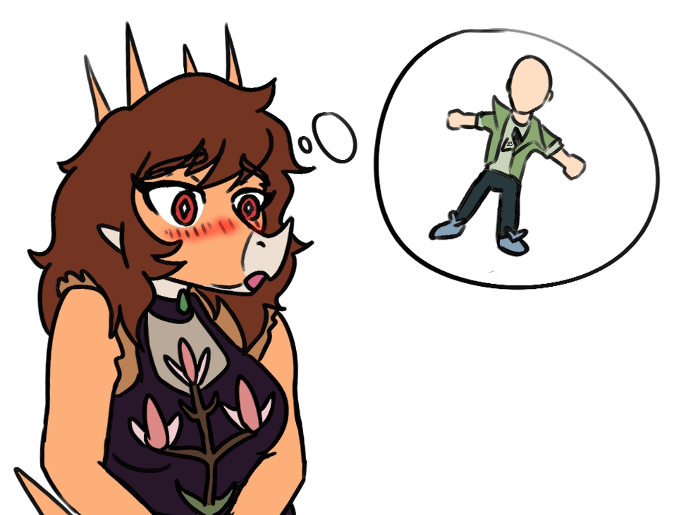 The Big ImageBoard (TBIB) - 2024 anon (snoot game) anthro aquilops blush brown hair cavemanon ...