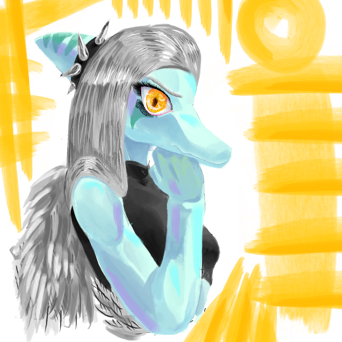 The Big ImageBoard (TBIB) - 1:1 2024 abstract background amber eyes anthro banco bone frill ...