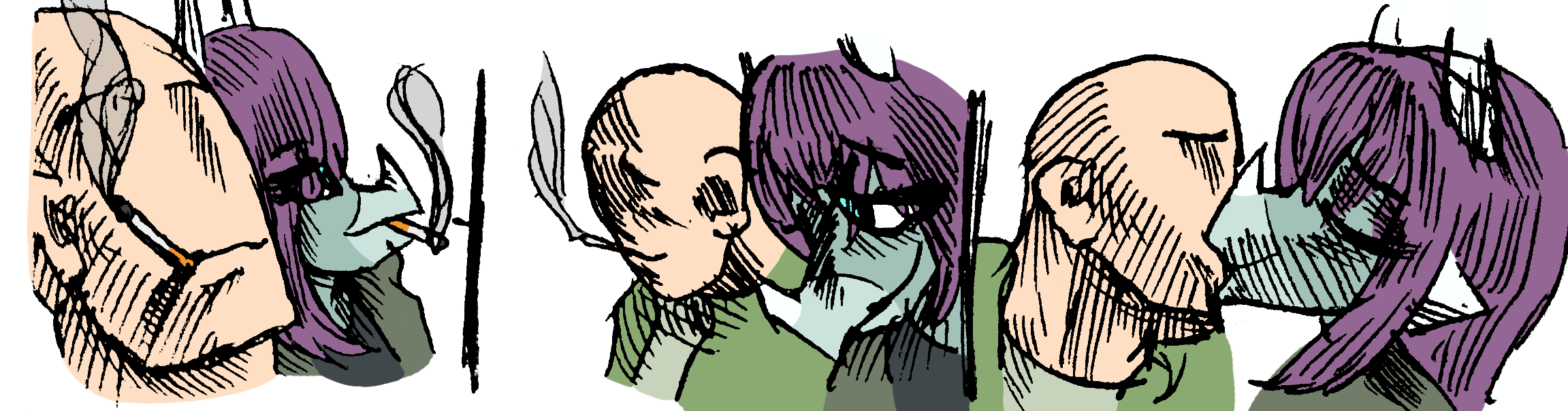 BBooru - 2024 3 horns alpha channel anon (snoot game) anthro bald banco ...