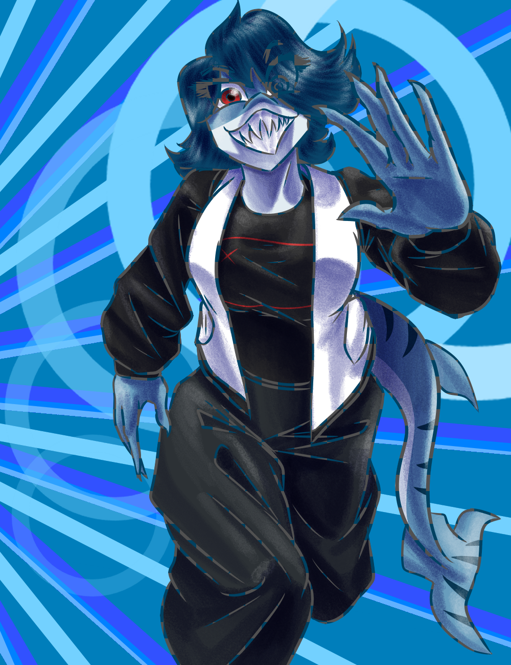 The Big ImageBoard (TBIB) - 2024 5 fingers abstract background anthro banco blue body blue hair ...